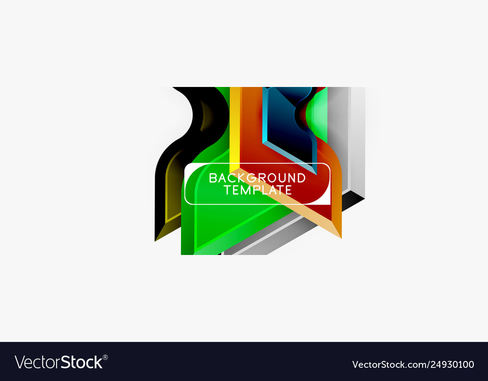 Modern Geometric Shapes Abstract Background Vector Image 