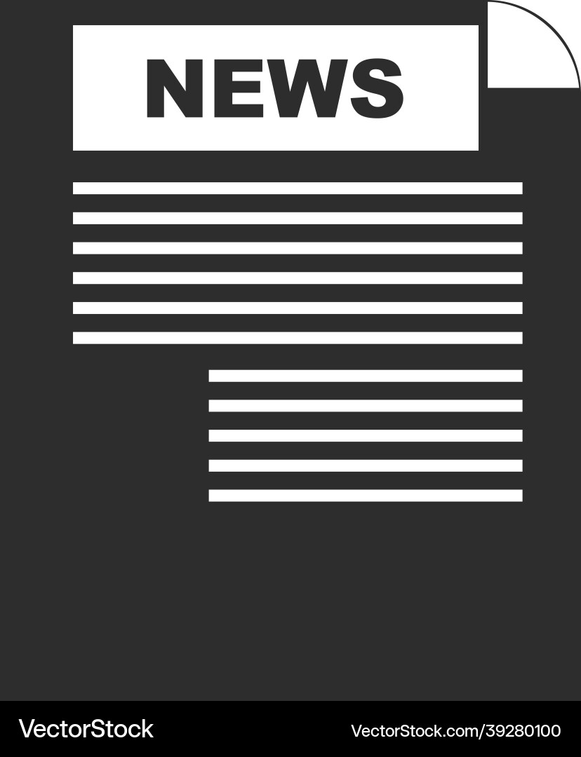News paper icon design template Royalty Free Vector Image