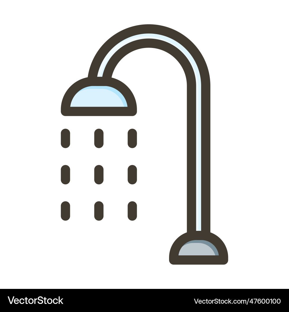 Shower thick line filled colors for personal Vector Image