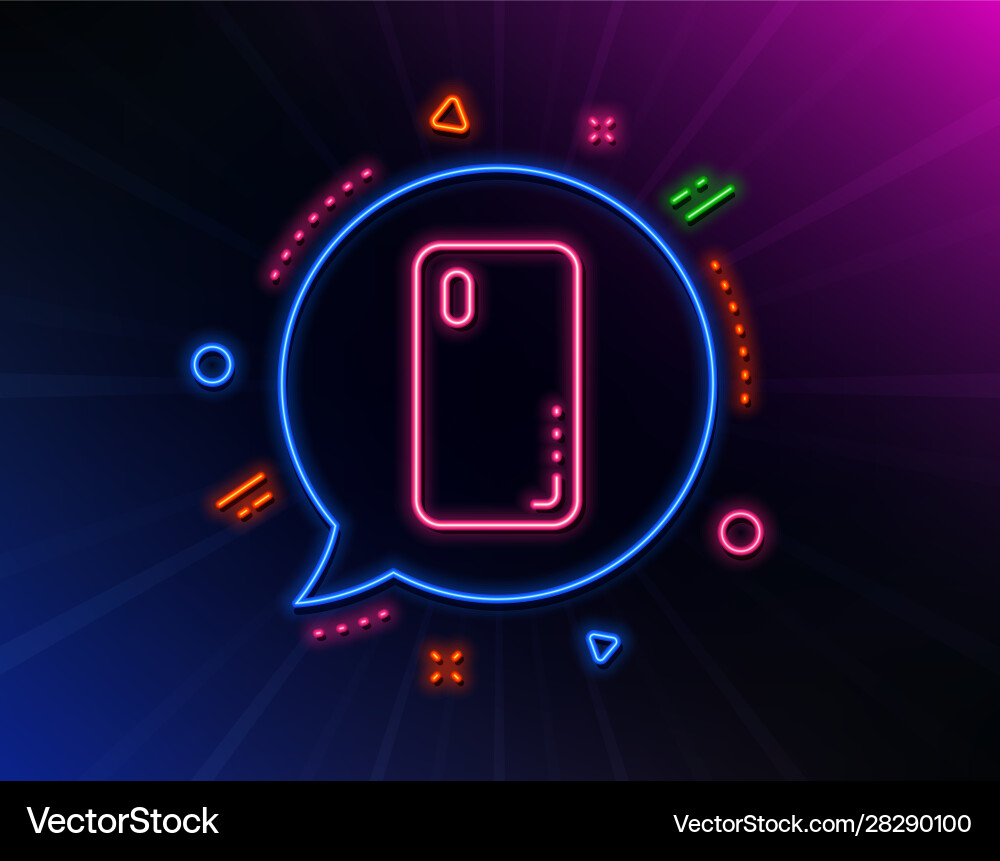 Smartphone cover line icon phone sign mobile Vector Image
