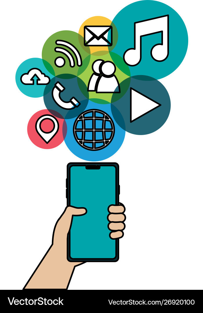 Social media and multimedia design Royalty Free Vector Image