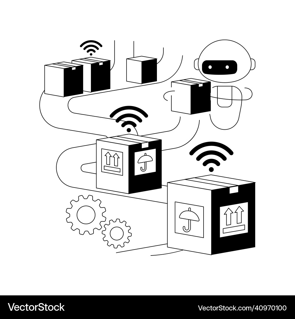 Sortation systems abstract concept Royalty Free Vector Image