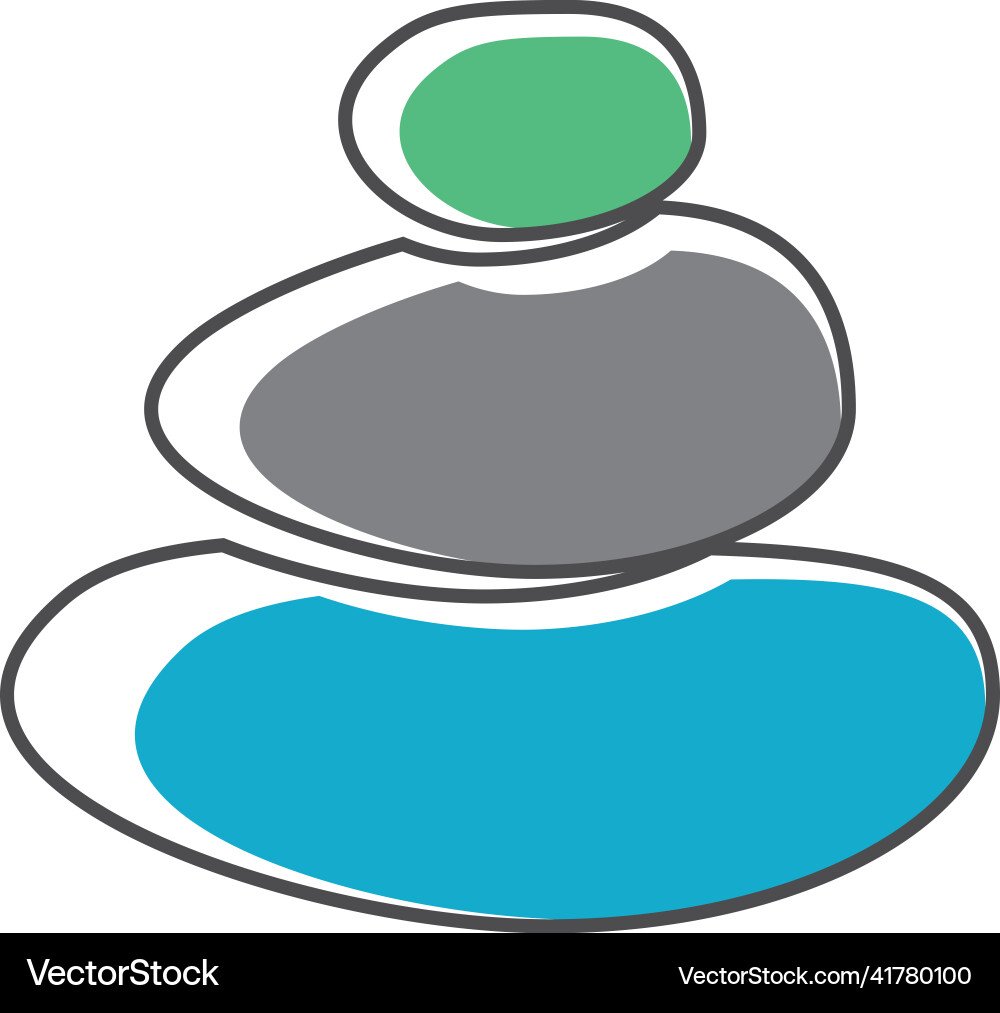 Stone of spa logo Royalty Free Vector Image - VectorStock