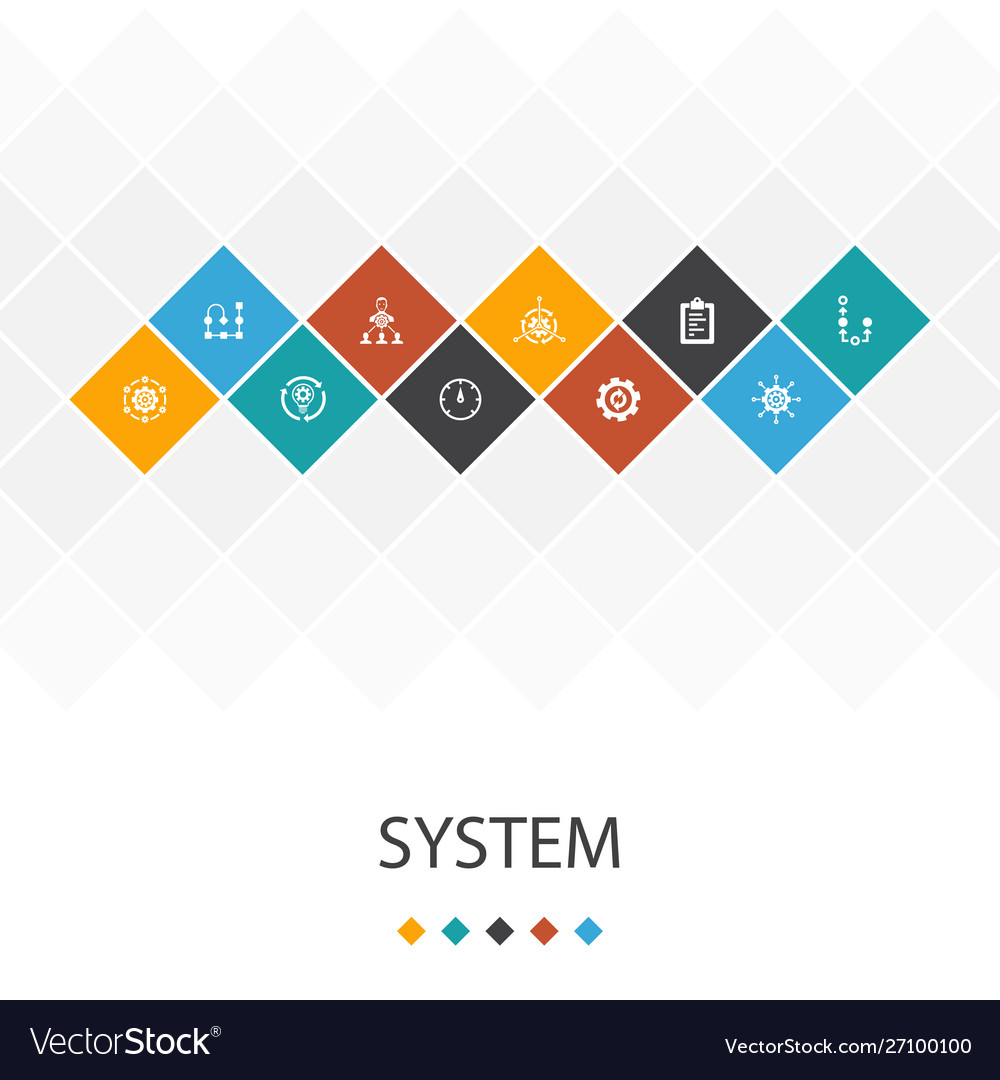 System trendy ui template infographics concept Vector Image