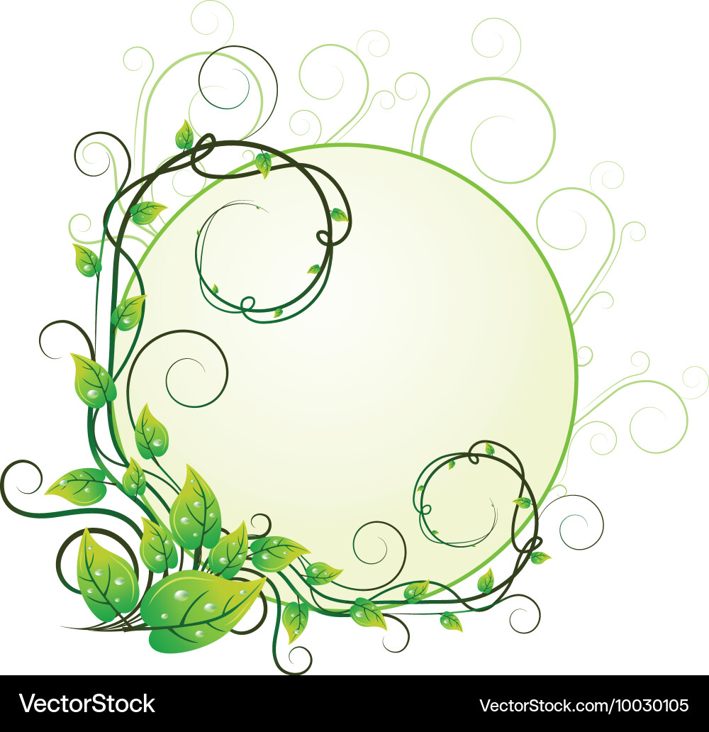 Abstract a frame with floral Royalty Free Vector Image