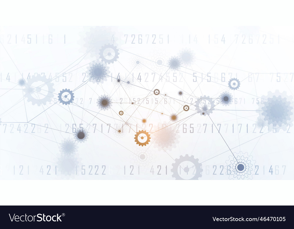 Abstract technology particle virtual molecule Vector Image