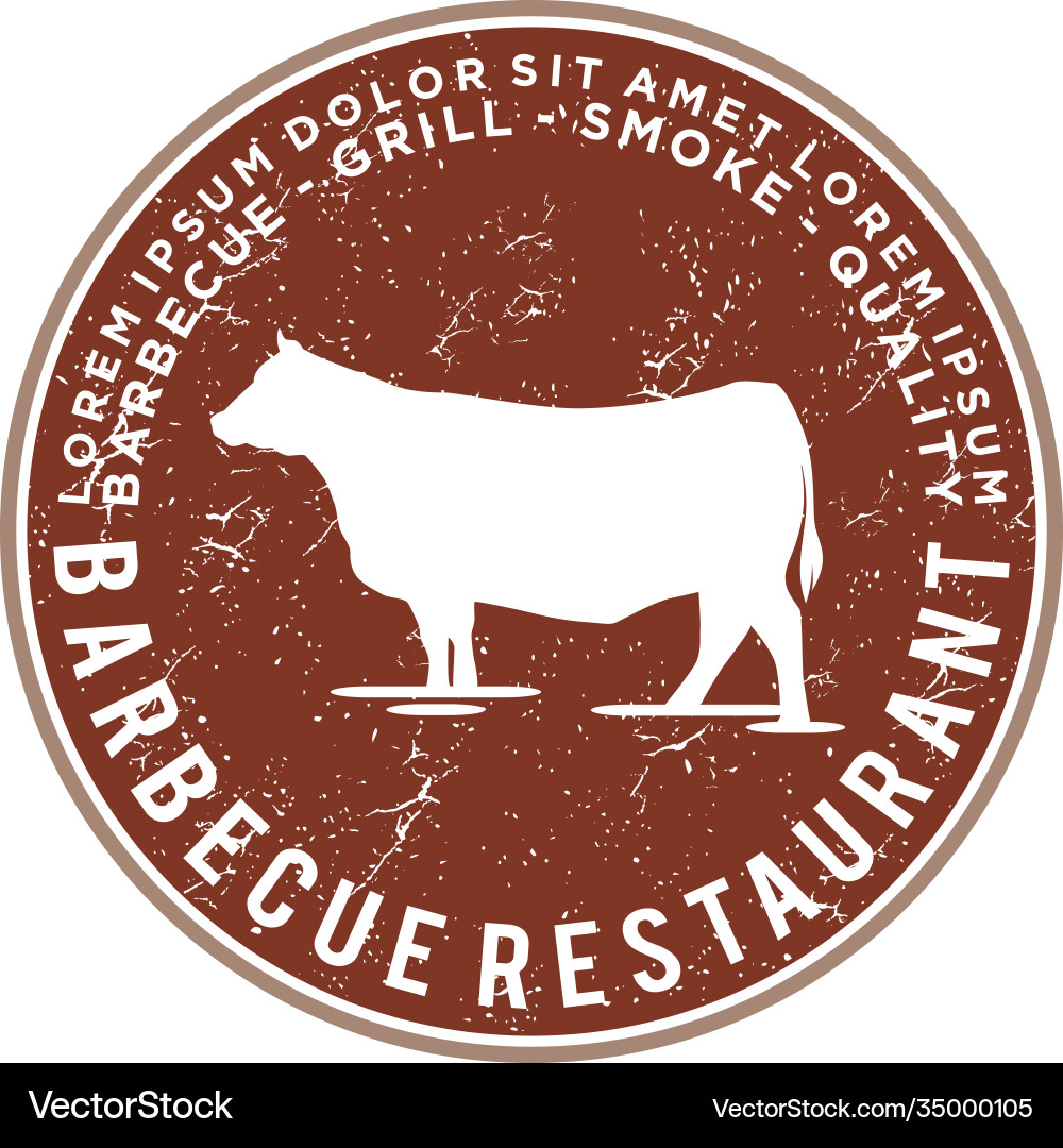 Bbq barbecue logo design simple minimalist Vector Image