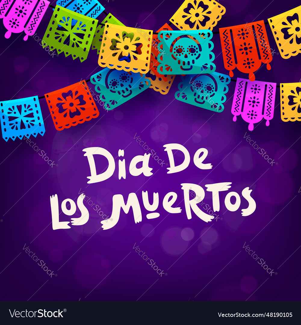 Day of the dead dia de los muertos holiday banner Vector Image
