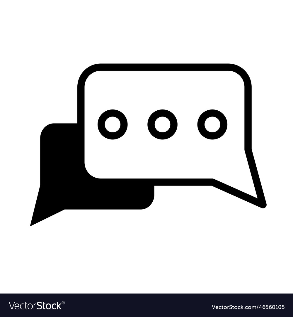 Dialog chat speech bubble chat message icon speak Vector Image