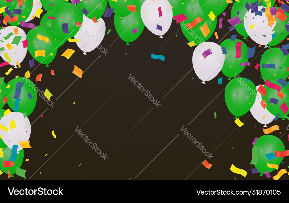 Green balloons Royalty Free Vector Image - VectorStock