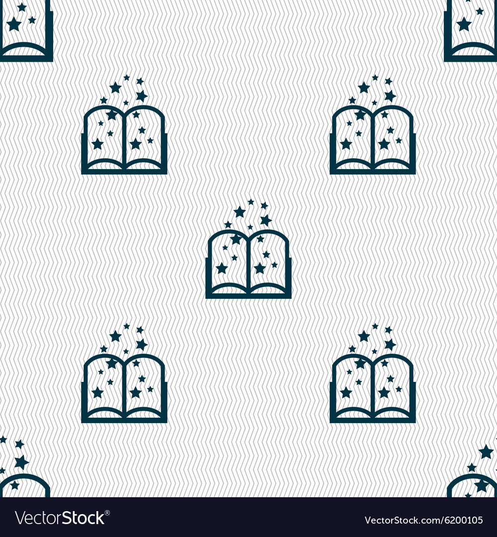 Magic book sign icon open symbol seamless Vector Image