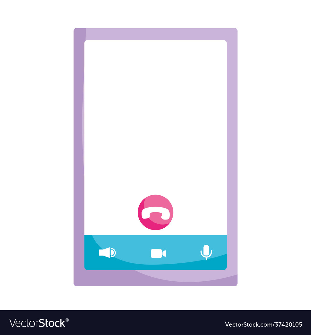 Smartphone calling screen Royalty Free Vector Image