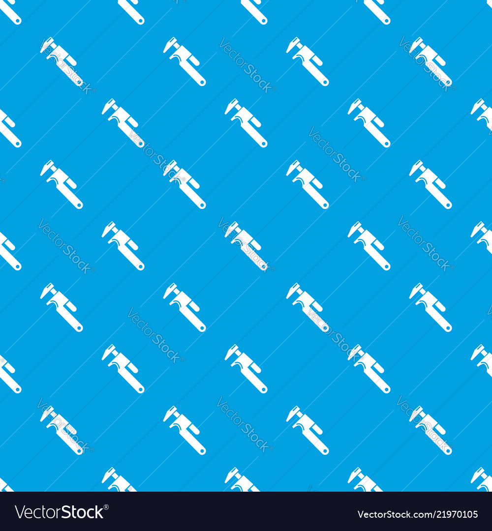 Universal spanner pattern seamless blue Royalty Free Vector