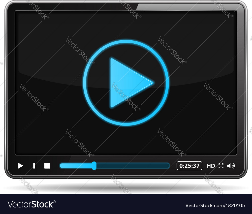 Video player Royalty Free Vector Image - VectorStock