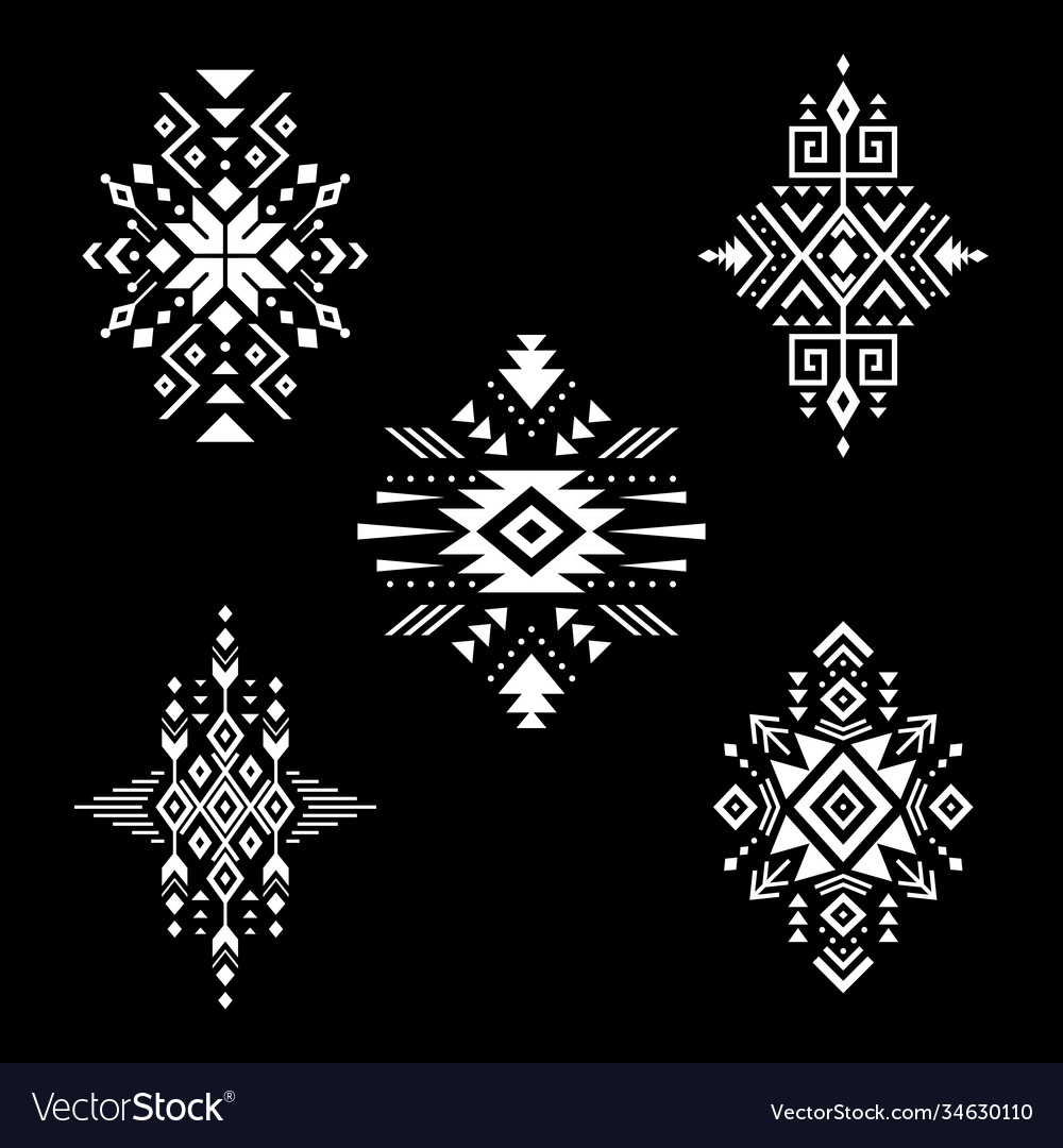 Aztec elements Royalty Free Vector Image - VectorStock