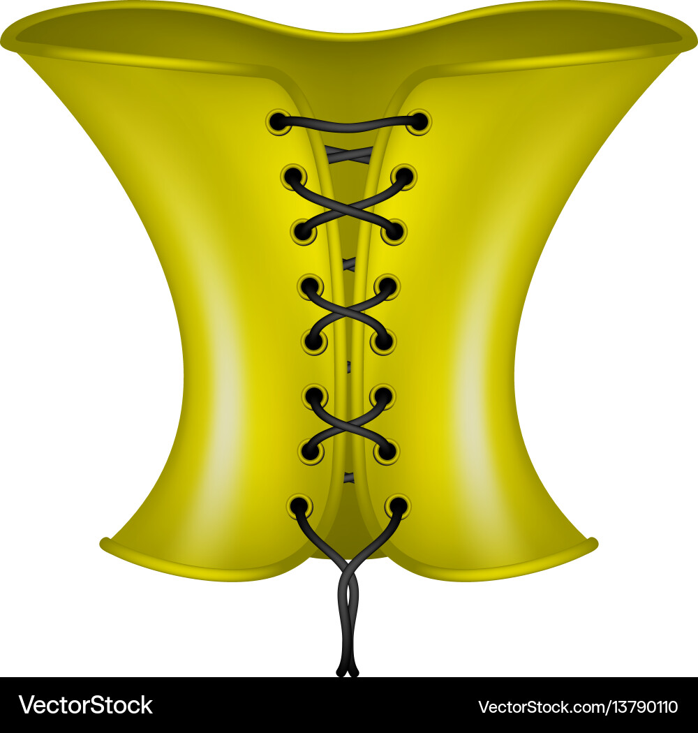 Corset in orange and black design Royalty Free Vector Image