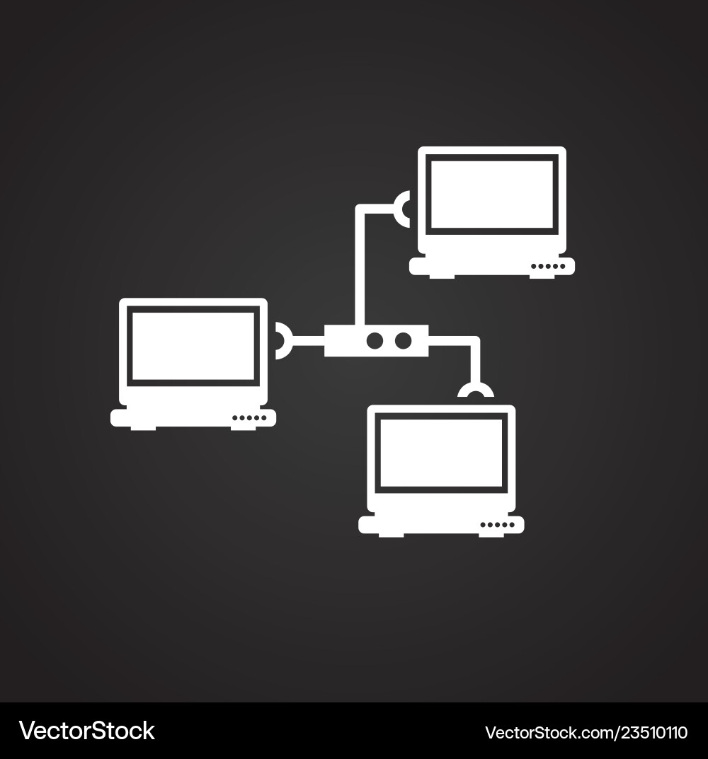 It engineering icon on black background Royalty Free Vector