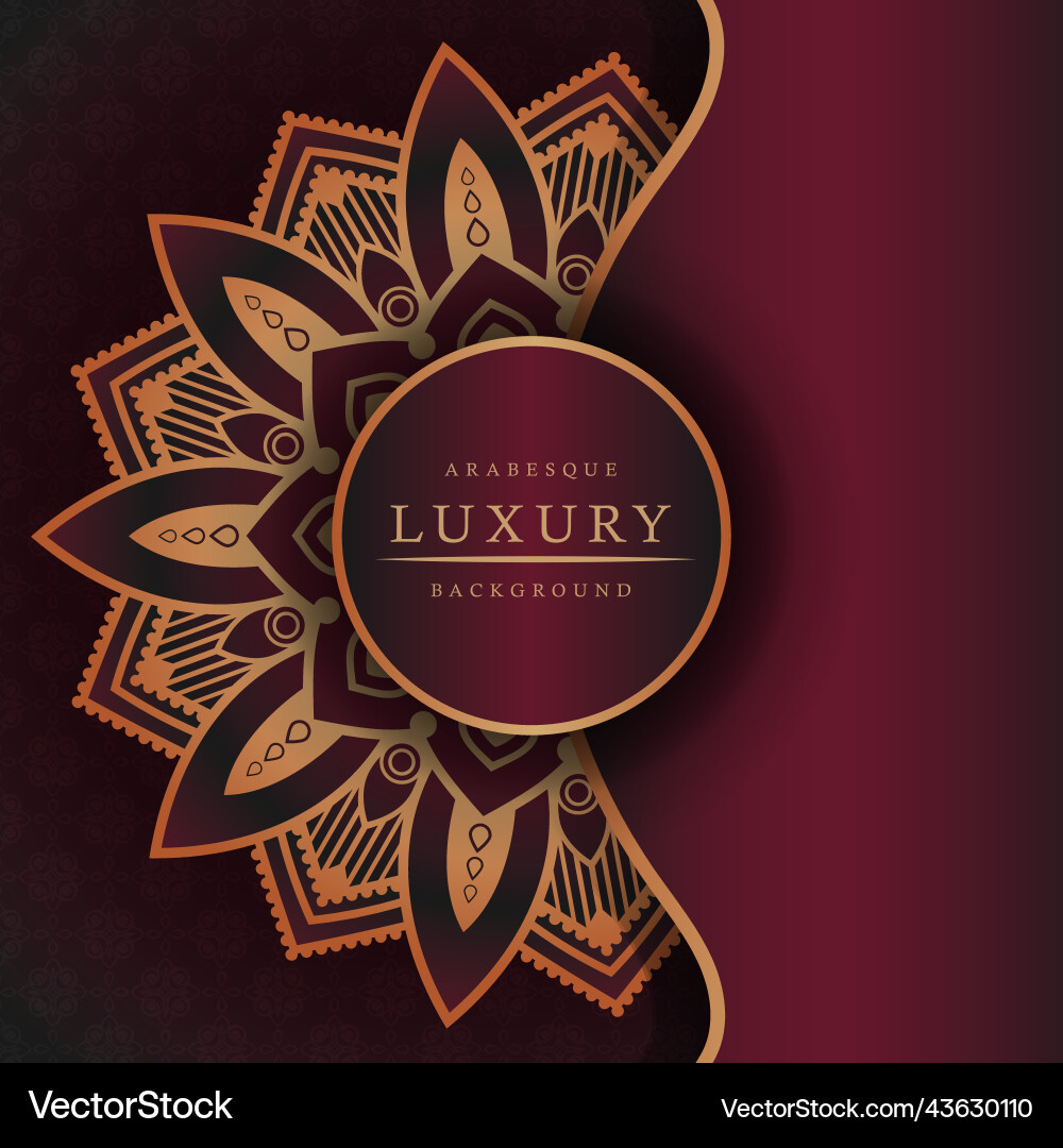 Ornamental luxury decorative arabesque mandala Vector Image