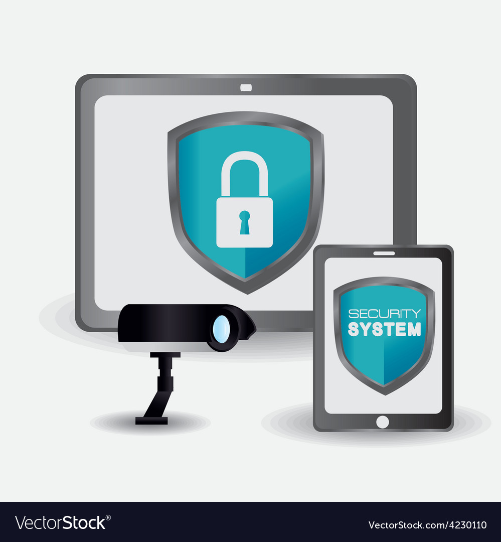 Security system design Royalty Free Vector Image