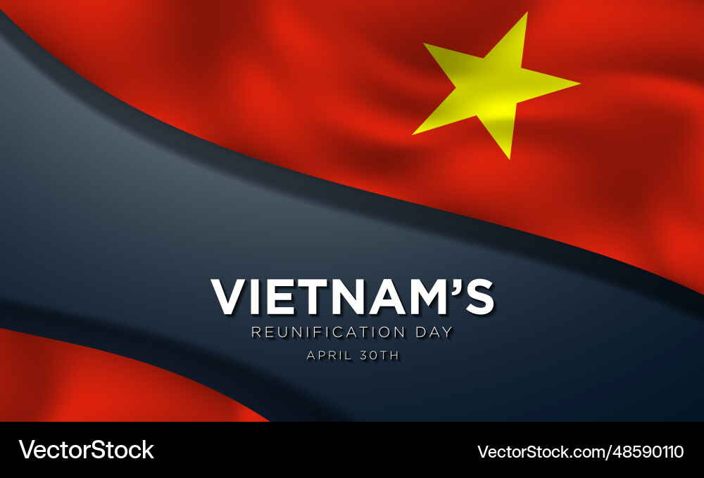 Vietnam s reunification day background design Vector Image