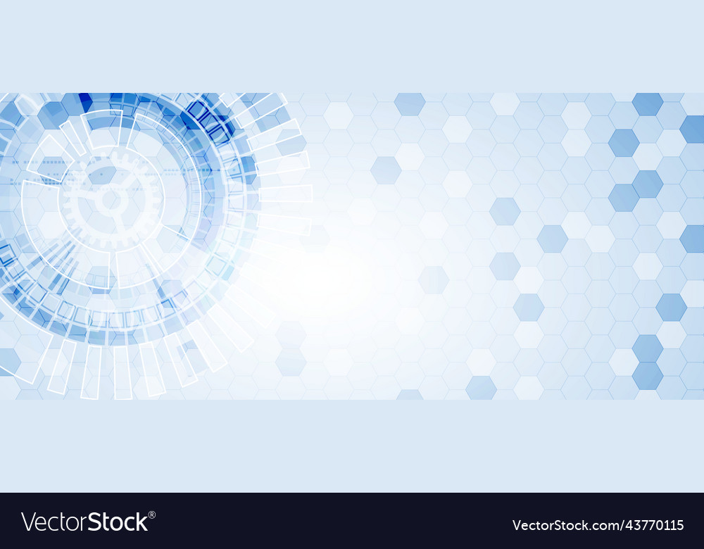 Abstract blue hexagon futuristic background Vector Image