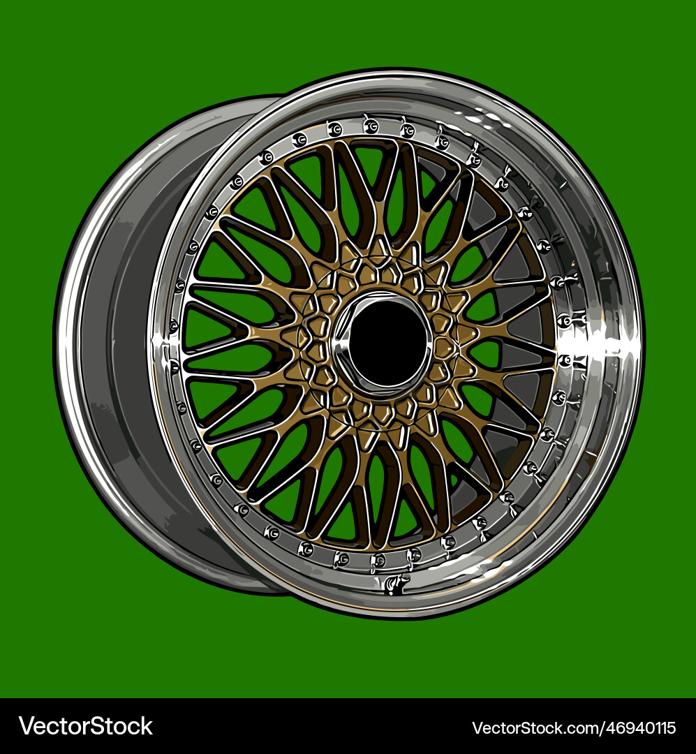 Car racing wheels art Royalty Free Vector Image