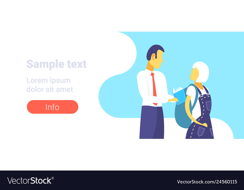 Father helping little daughter packing backpack Vector Image Father helping little daughter packing backpack Vector Image