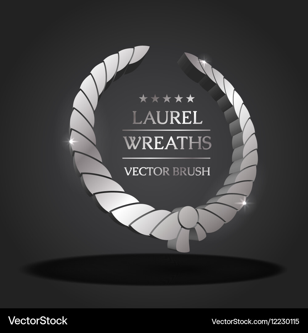 Gold silver bronze laurel wreath Royalty Free Vector Image