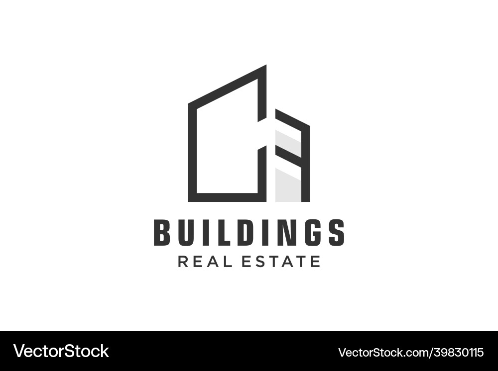 Letter c simple modern building architecture logo Vector Image
