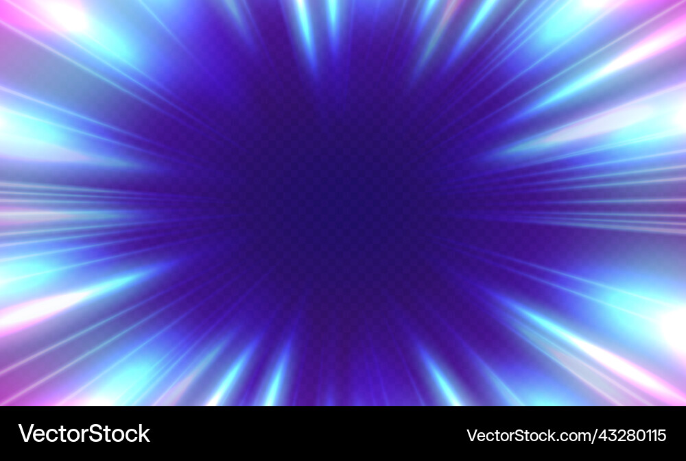 Light in motion effect neon color trails cosmic Vector Image