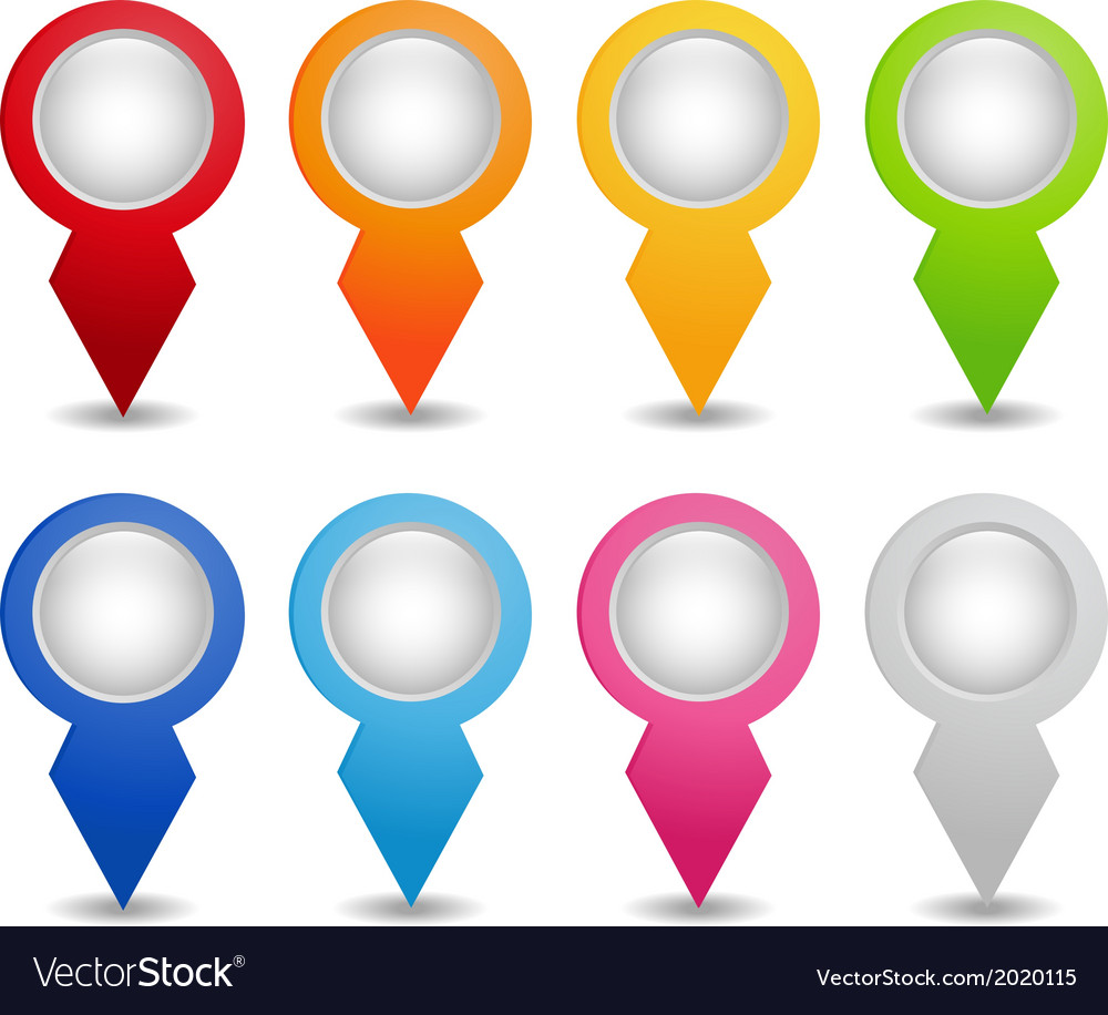 Map pointers Royalty Free Vector Image - VectorStock