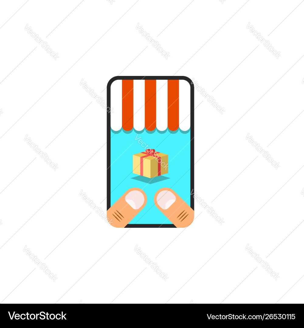 Online trade concept purchase goods Royalty Free Vector