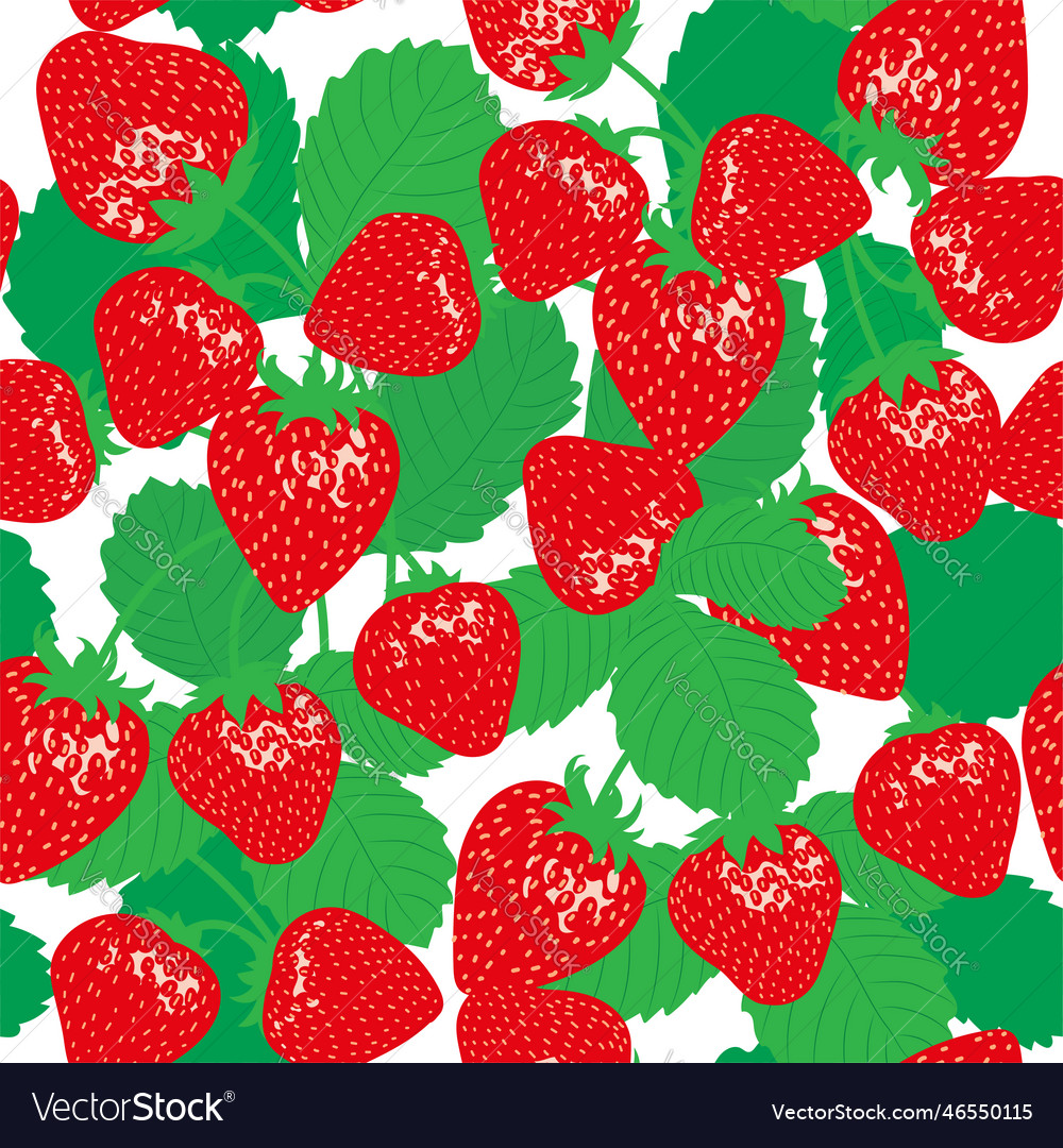 Strawberry pattern Royalty Free Vector Image - VectorStock