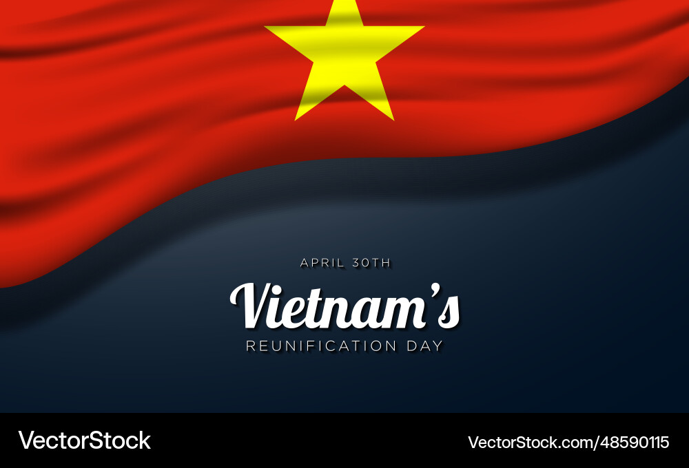 Vietnam s reunification day background design Vector Image