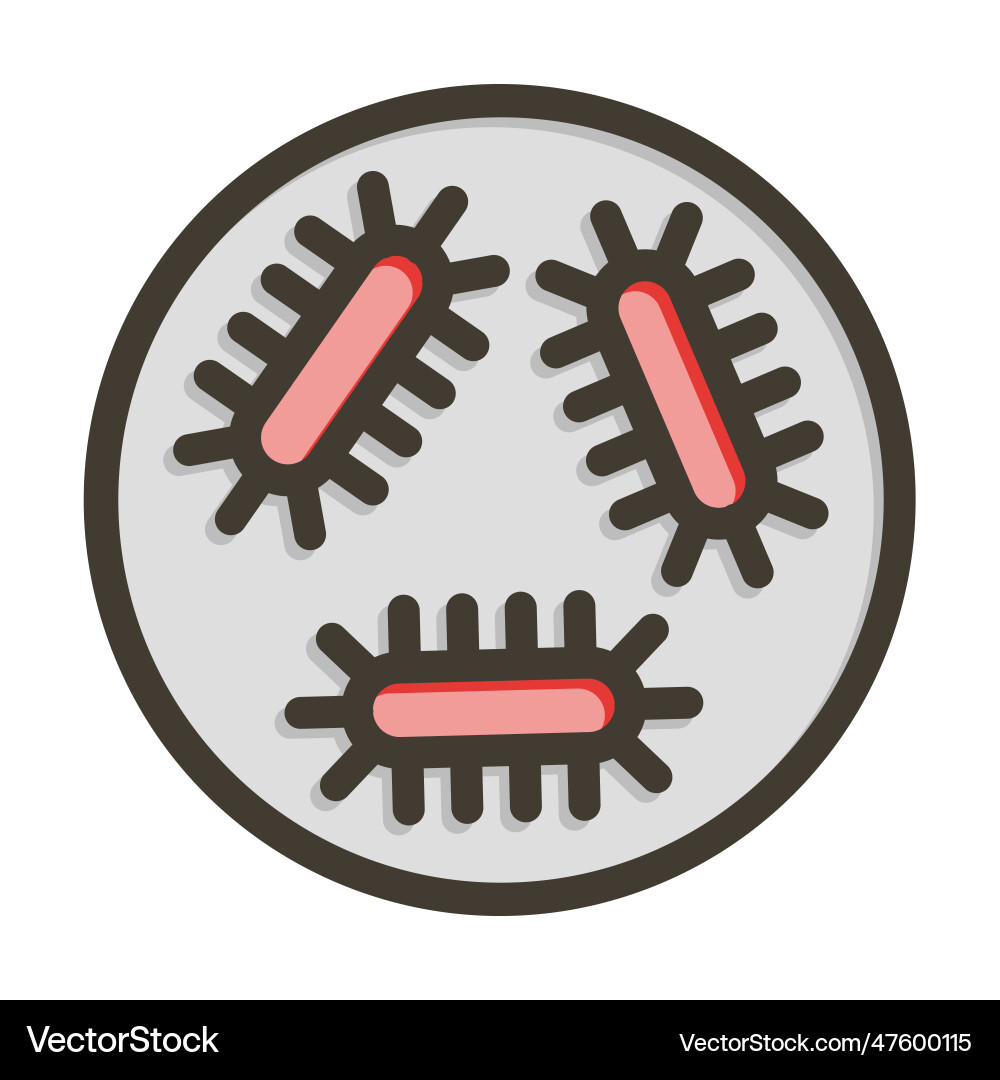Virus thick line filled colors for personal Vector Image