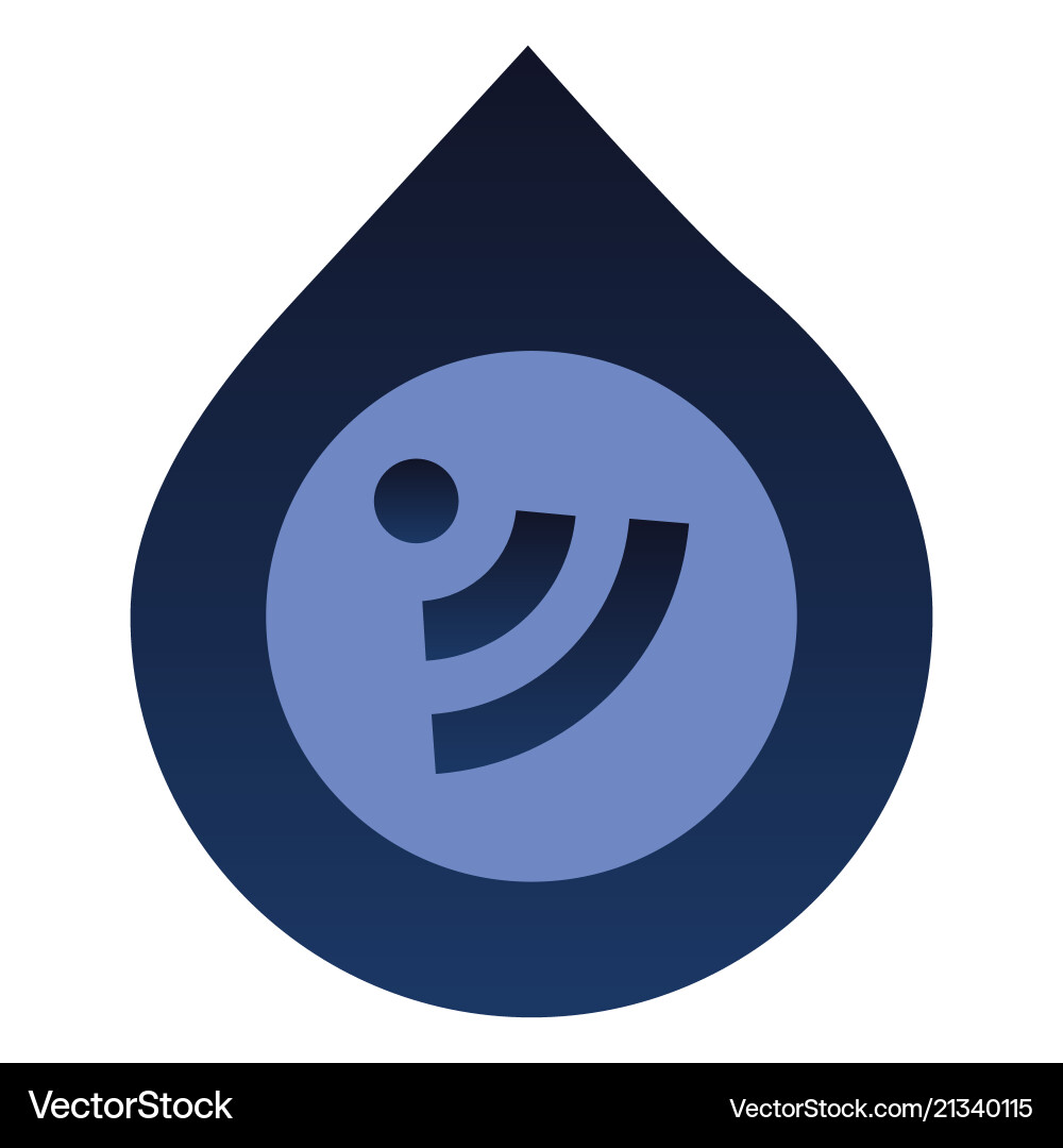 Wi-fi network icon blue logo isolated blue Vector Image