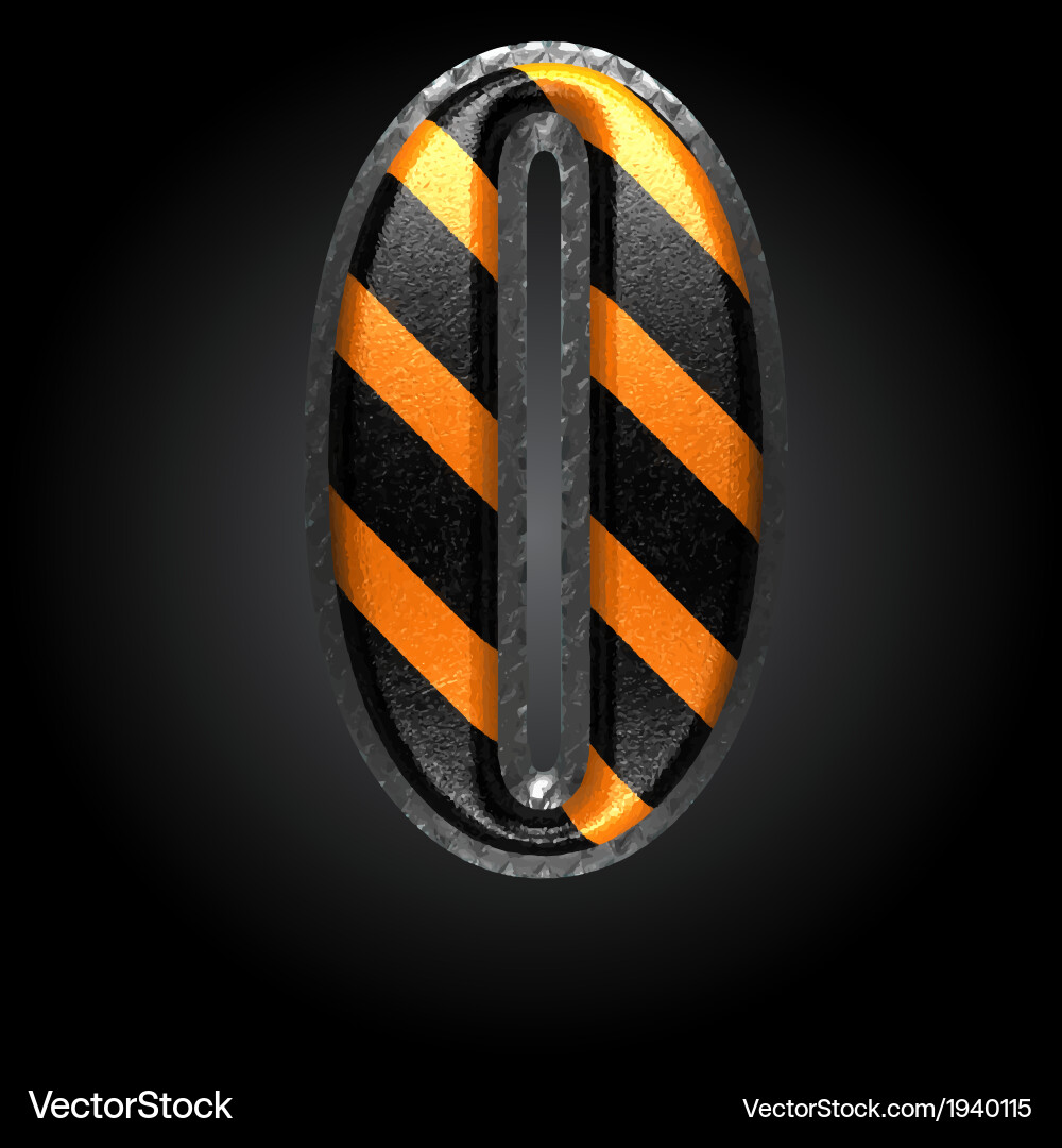 Yellow and black figure 0 Royalty Free Vector Image