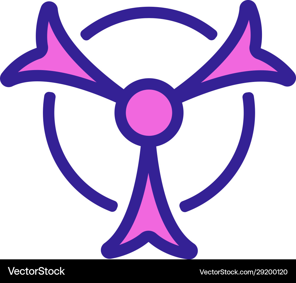 Biological danger icon isolated contour Royalty Free Vector