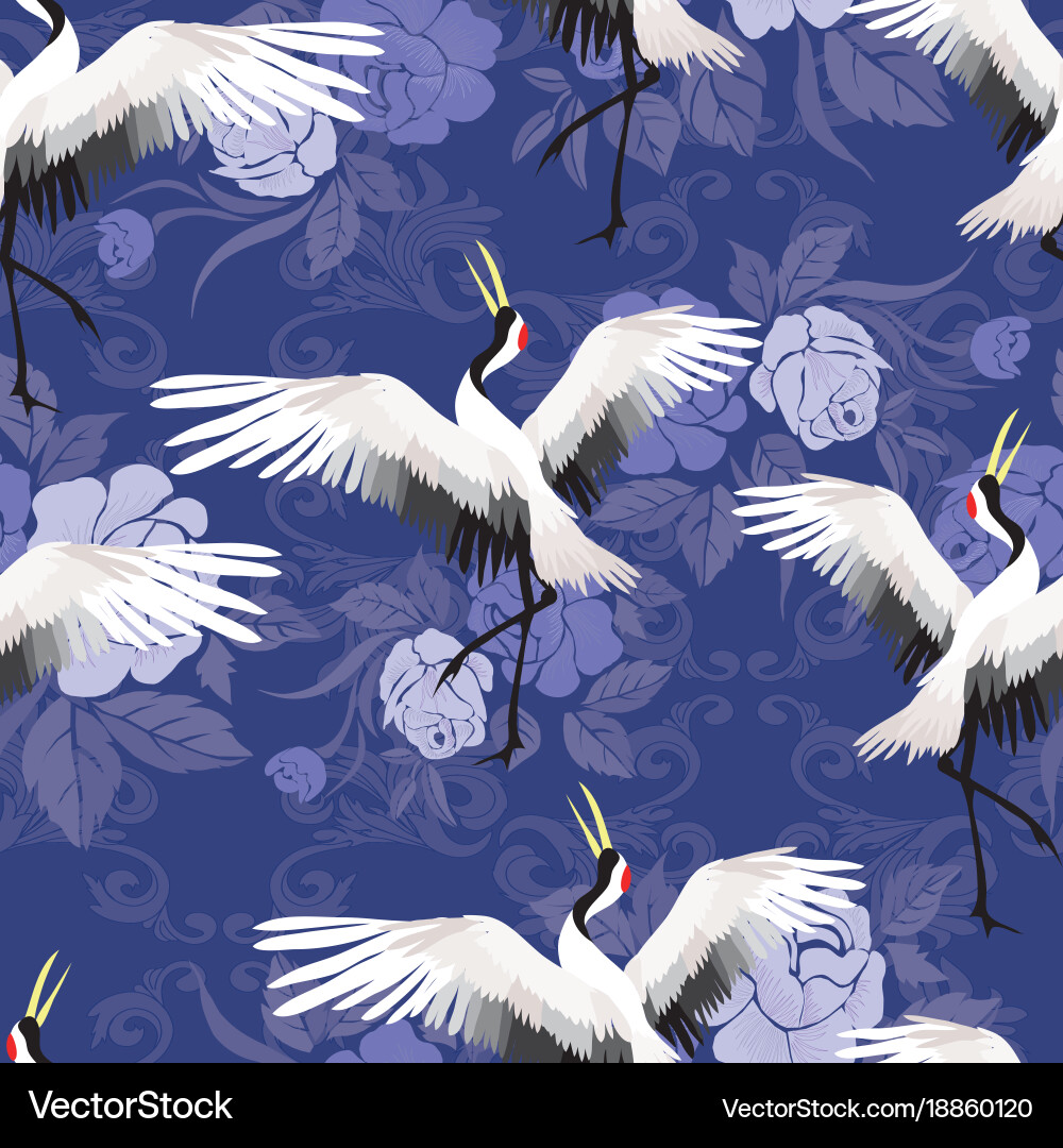 Crane pattern Royalty Free Vector Image - VectorStock