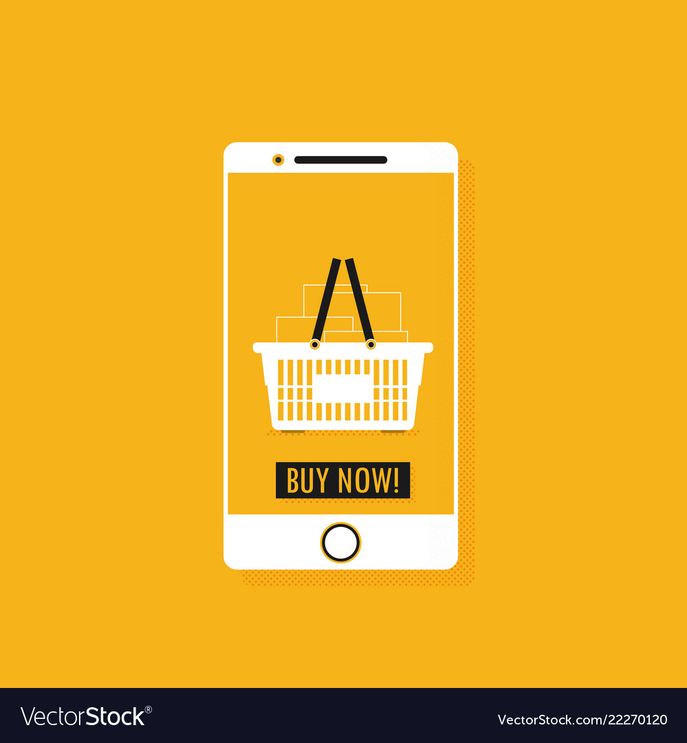 Flat design concept e-commerce Royalty Free Vector Image