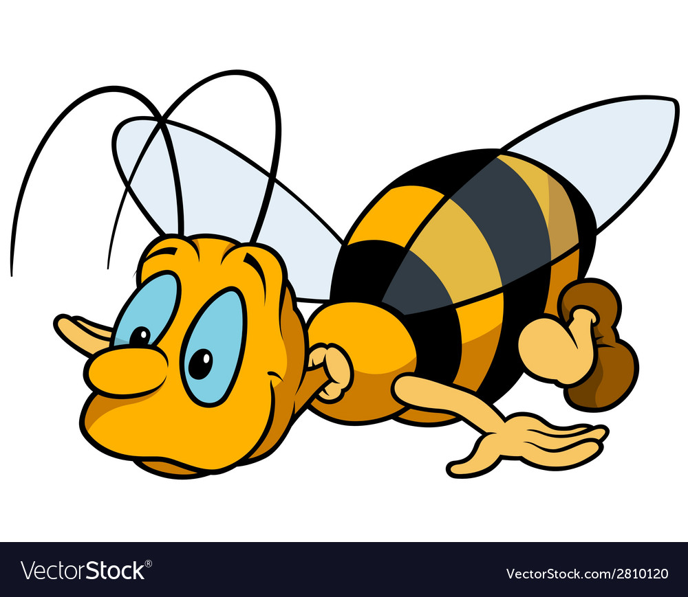 Flying bumblebee Royalty Free Vector Image - VectorStock
