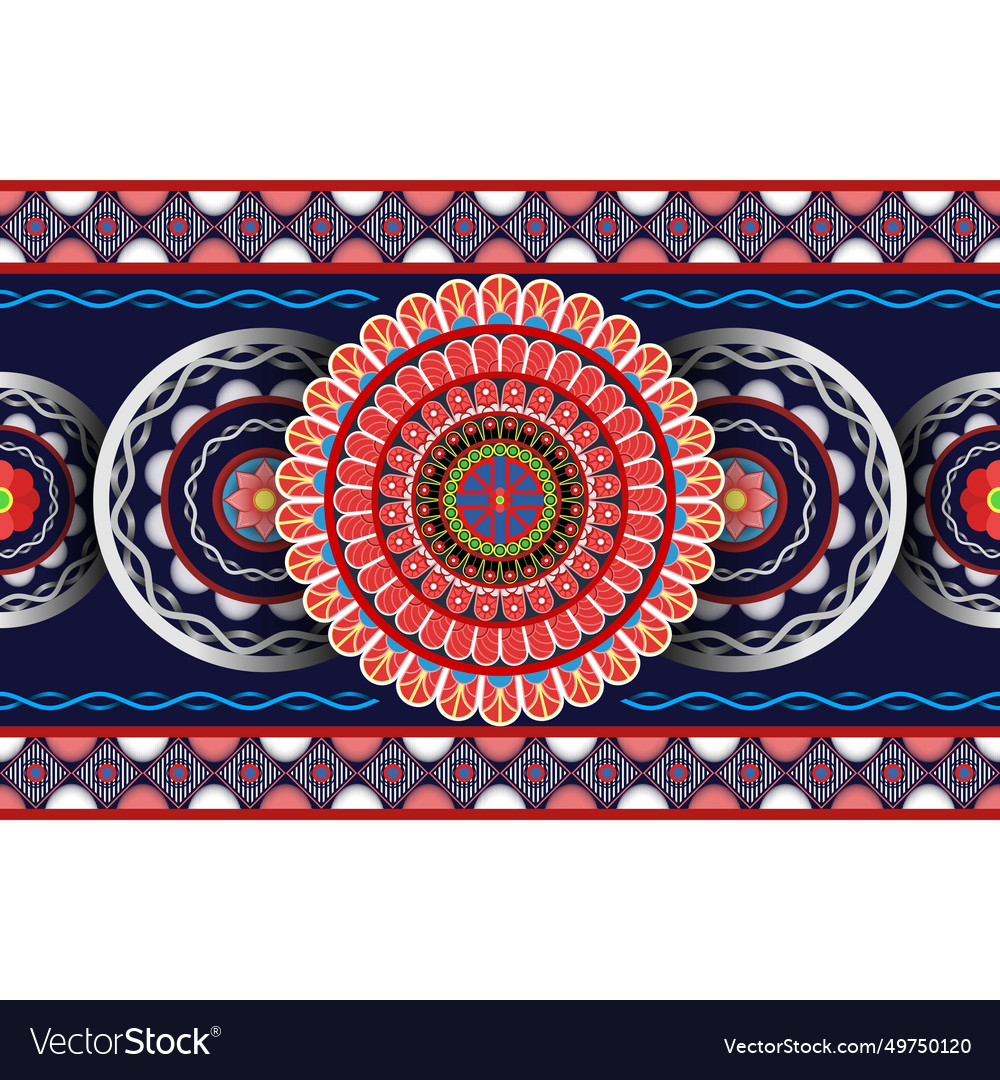 Geometric mandala pattern Royalty Free Vector Image