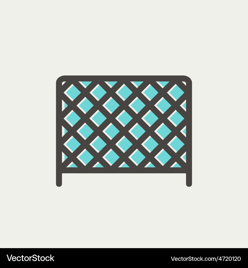 Ice hockey goal net thin line icon Royalty Free Vector Image