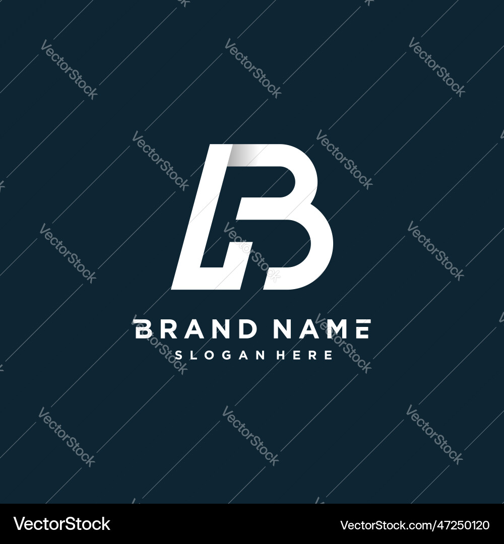 Letter logo with initial lb for company or Vector Image