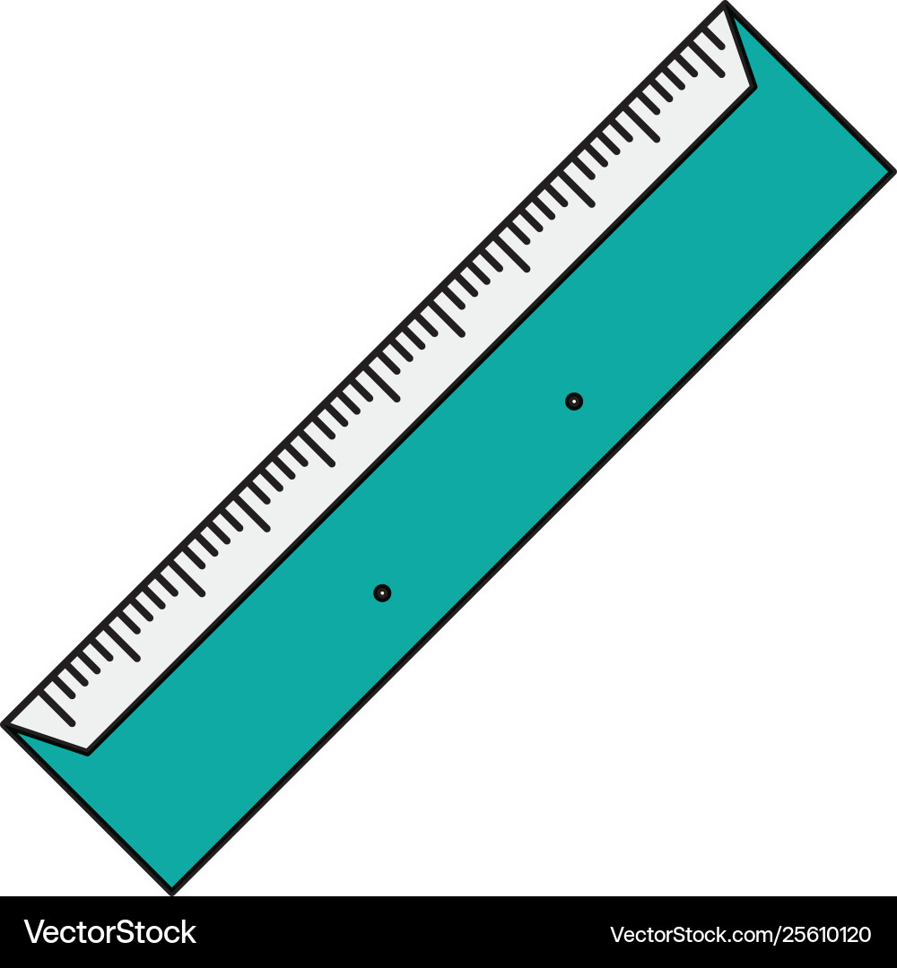 Rule supply with company emblem print Royalty Free Vector
