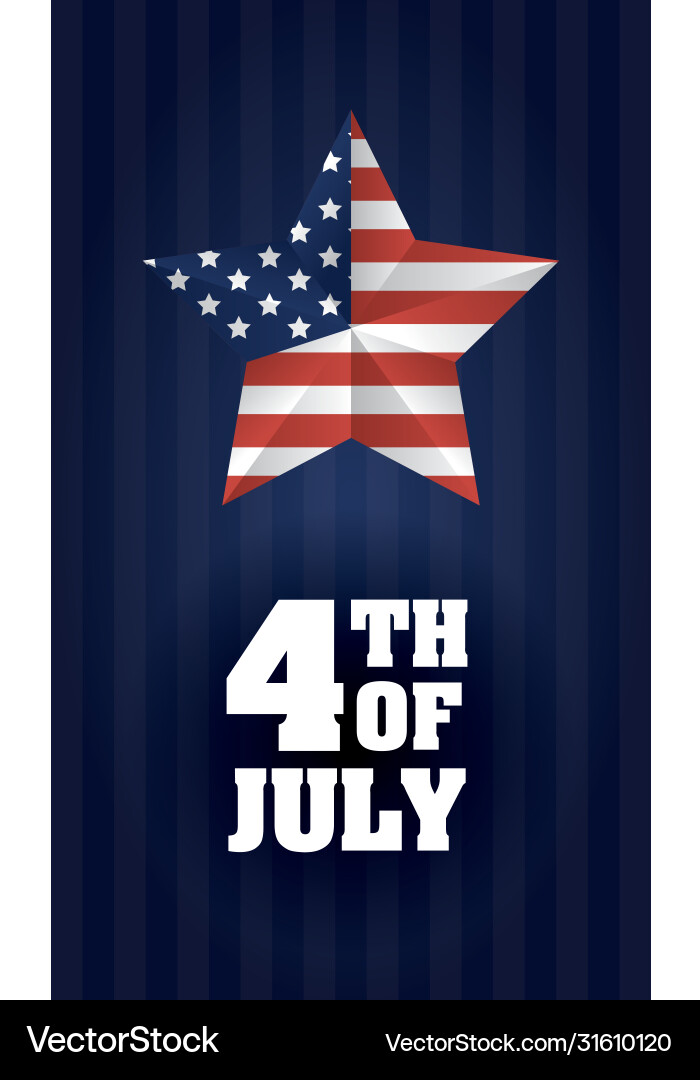 Usa star 4th july design Royalty Free Vector Image