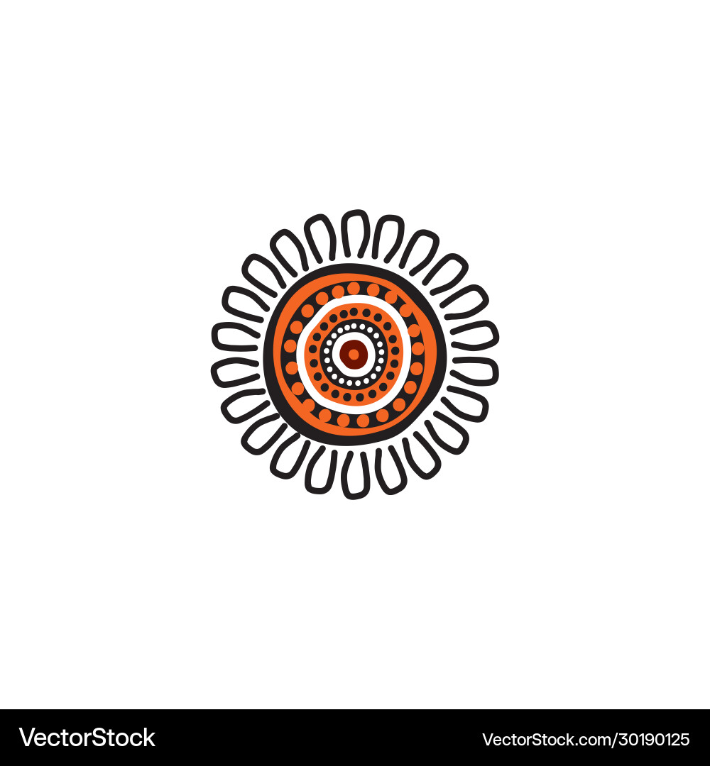 Aboriginal art logo design Royalty Free Vector Image