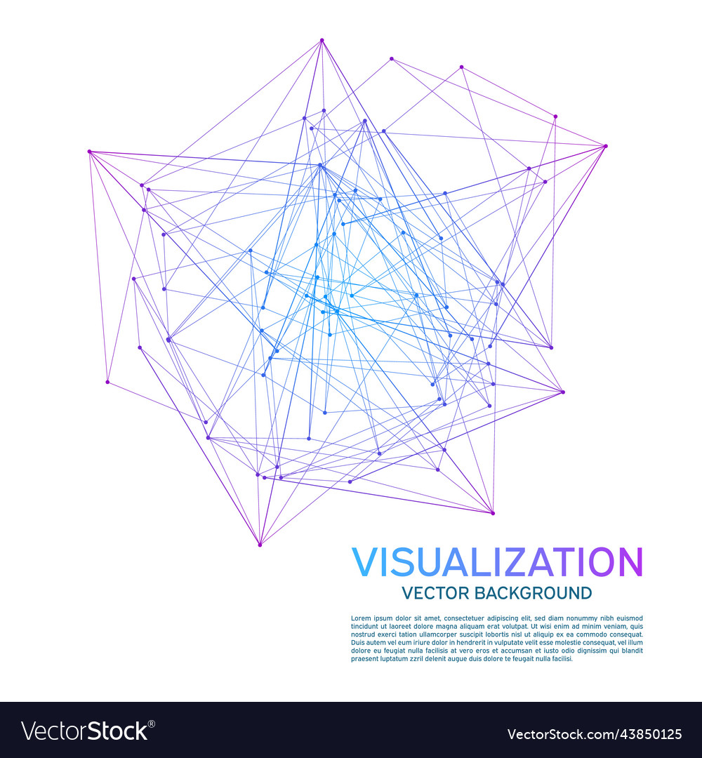 Abstract background with dots and lines white Vector Image