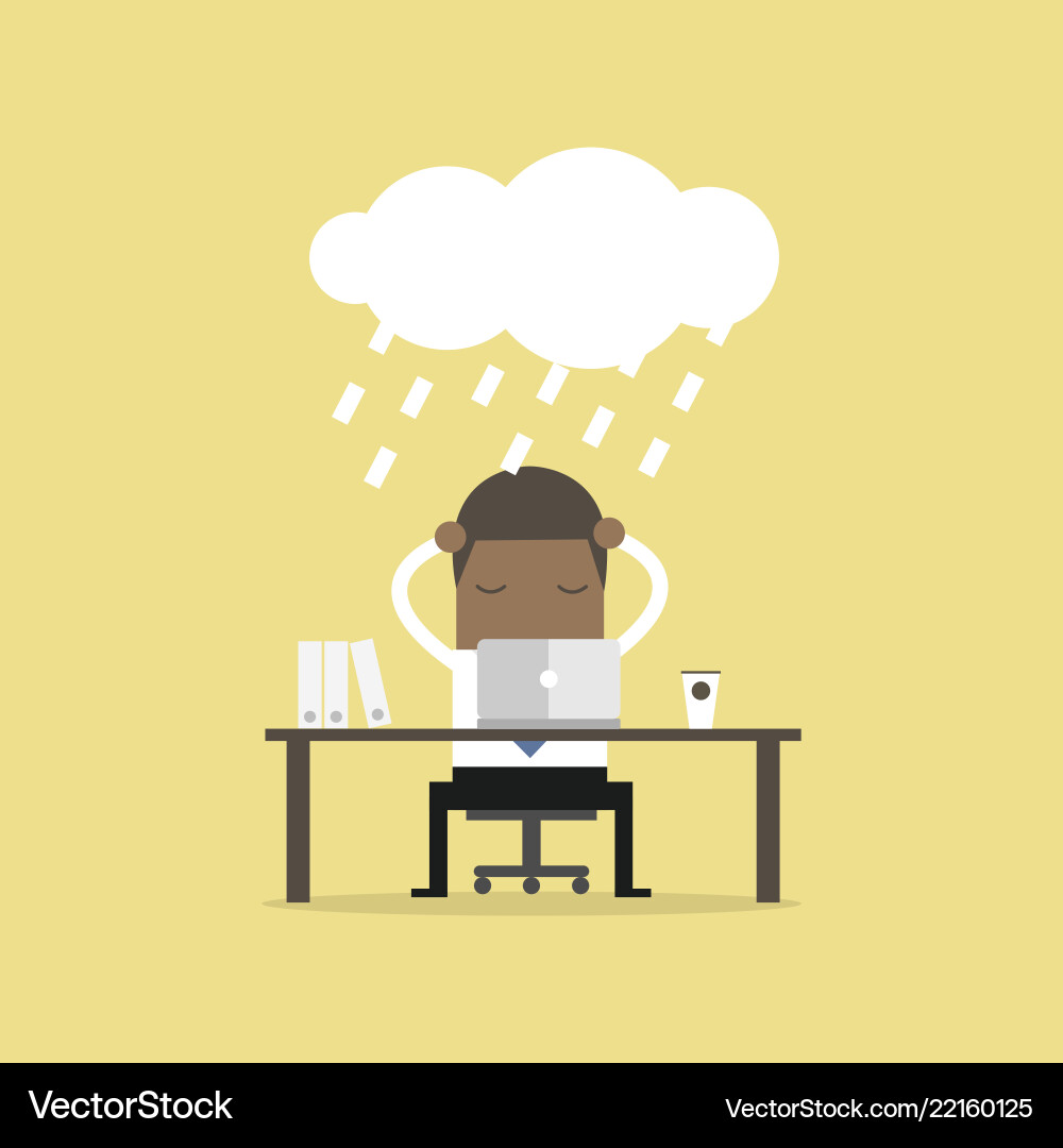 African businessman strain Royalty Free Vector Image