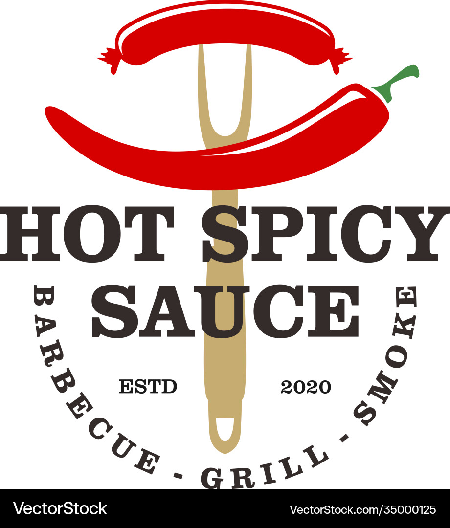 Bbq barbecue logo design simple minimalist Vector Image